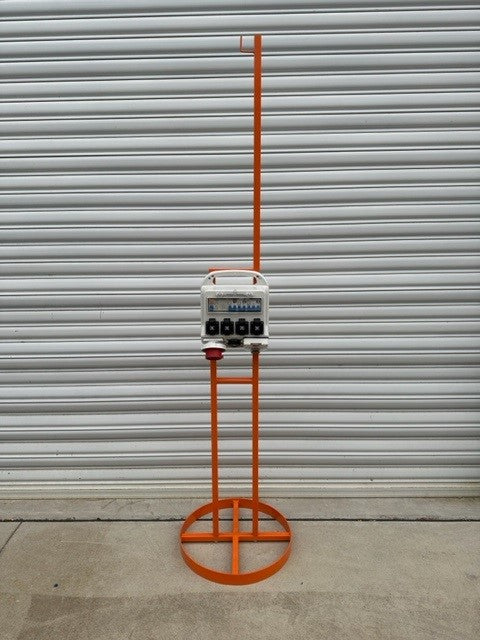 Temporary Satellite Power Box Three Phase on Stand (Red) – fes-australia