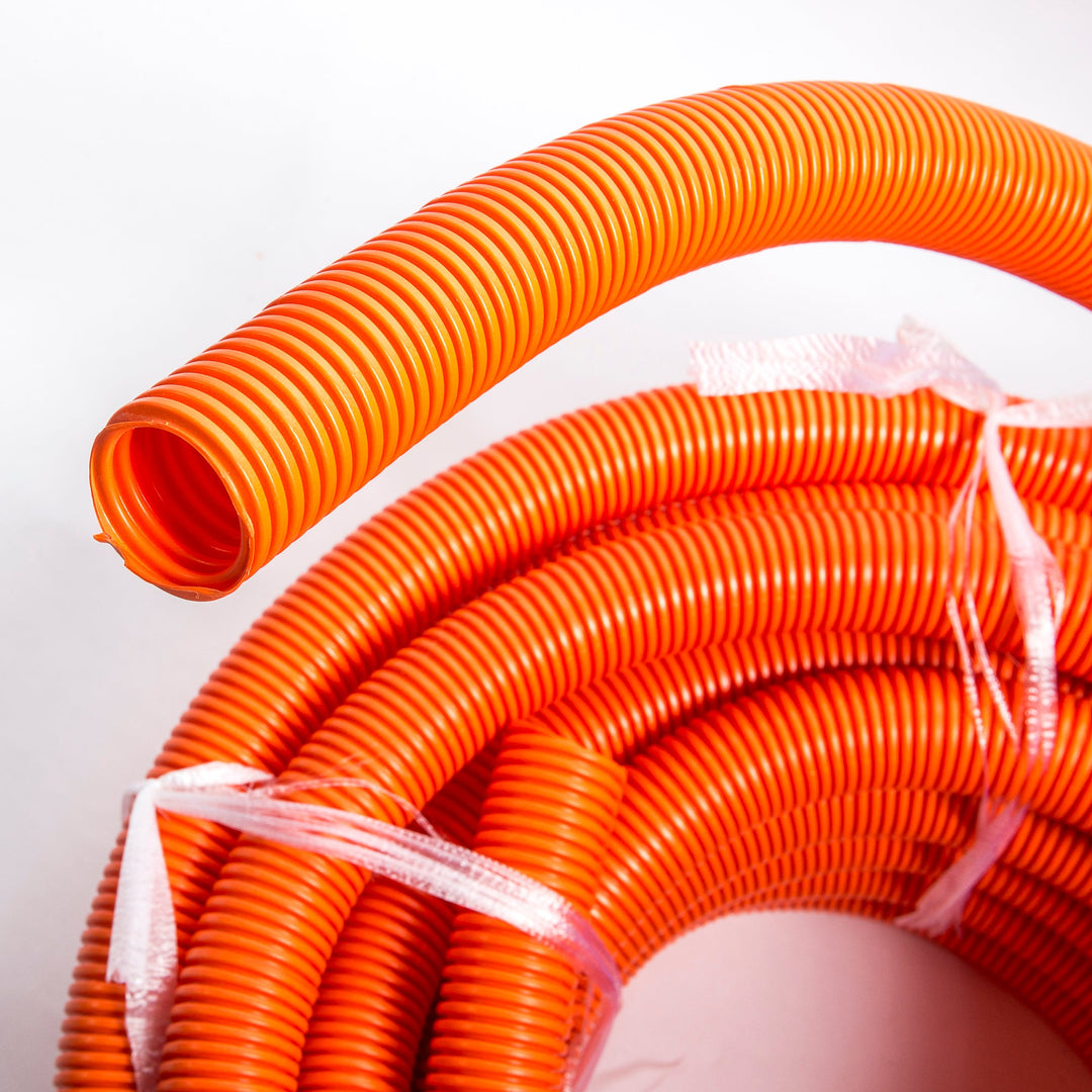 Corrugated Flexible Conduit Heavy Duty Orange PVC Rolls – fes-australia
