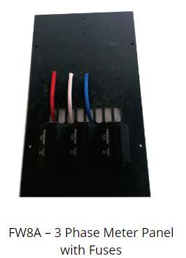 Three Phase Meter Panel FW8A with Fuses 450x225x6 – fes-australia