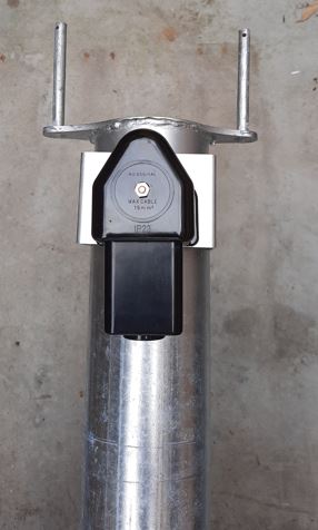 Pre - Drilled Consumer Pole 6.5mtr Complete with Mains Connection Box ...