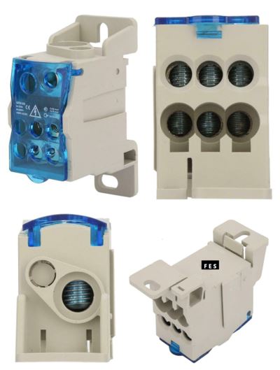 Din Rail Terminal Block Distribution Box UKK-125A Universal Power Junc ...